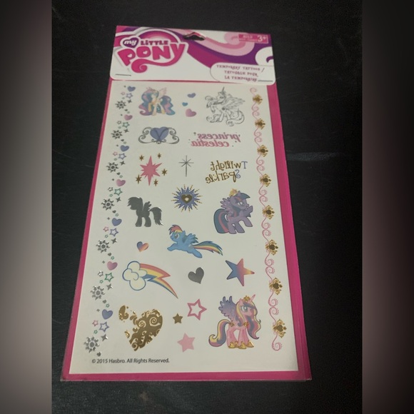 Hasbro | Other | My Little Pony Temporary Tattoos | Poshmark